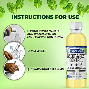 Mighty Mint Peppermint Oil Insect & Pest Control Spray with Concentrate - Makes 1 Gallon