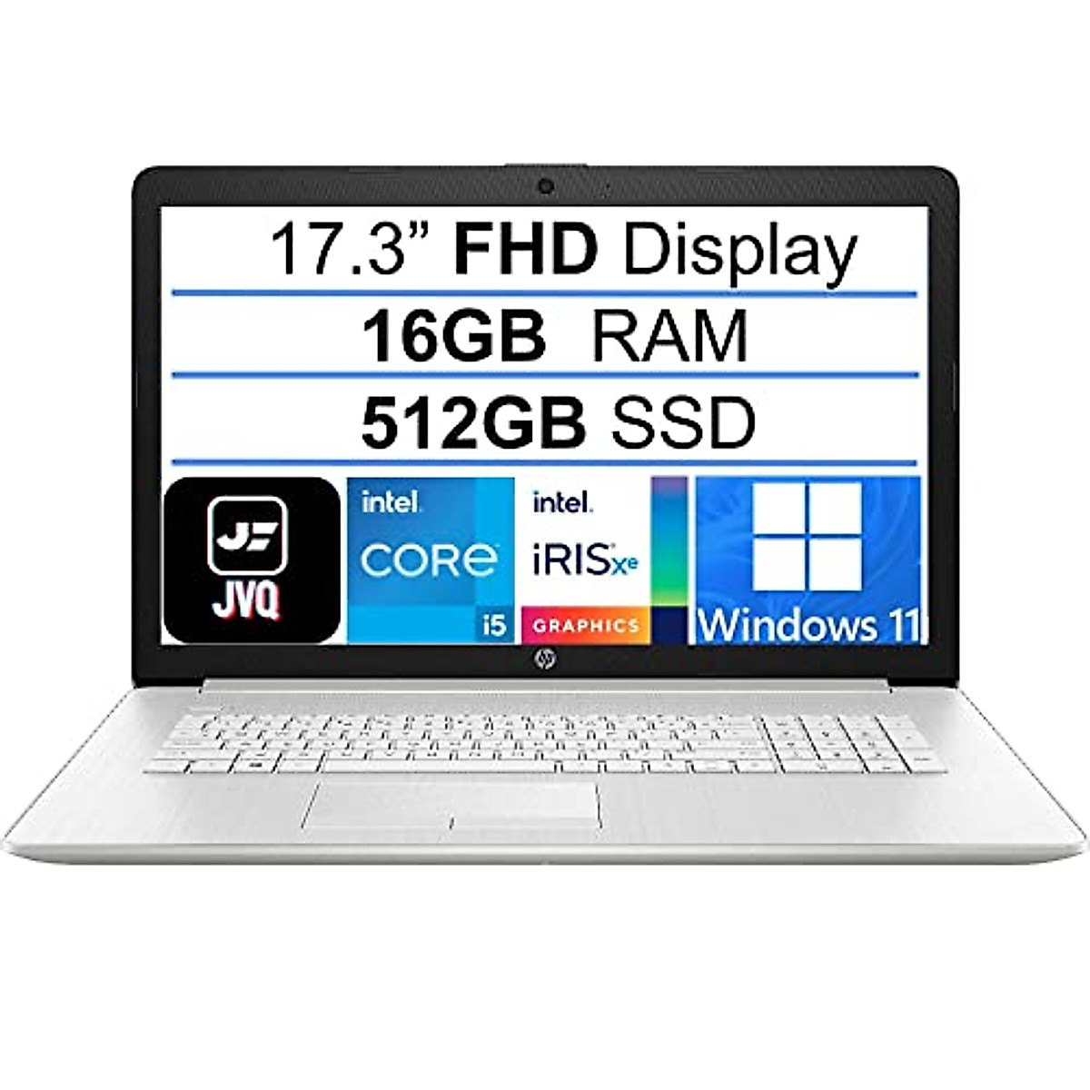 2022 HP Pavilion 17 Laptop, 17.3" FHD IPS Display, 11th Gen Intel i5-1135G7(Up to 4.2GHz, Beat i7-10710U), 16GB RAM, 512GB PCIe SSD, Backlit Keyboard, HDMI, WiFi, Bluetooth, Webcam, Windows 11+JVQ MP