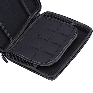Alloet EVA Storage Zip Bag Case Pouch Protective Carry Holder for Nintendo 2DS (Black)