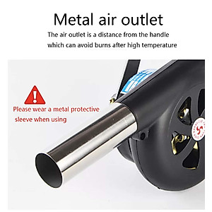 Sunglow Outdoor Cooking BBQ Fan Air Blower，Hand Crank Blowers， Barbecue Fire Bellows for Picnic Camping Stove Accessories