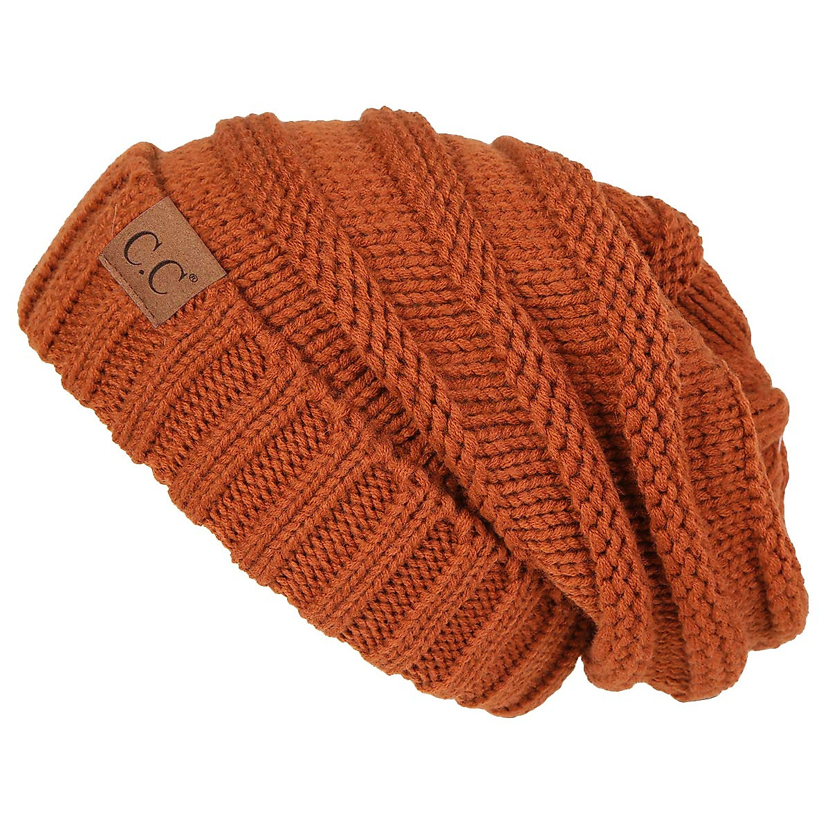 Funky Junque Oversized Slouchy Beanie - Rust
