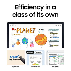 SAMSUNG Galaxy Tab S6 Lite 10.4" 64GB Android Tablet w/Long Lasting Battery, S Pen Included, Slim Metal Design, AKG Dual Speakers, US Version, Angora Blue (Renewed)