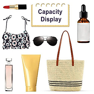 QTKJ Beach Bag for Women, Summer Straw Bag, Hand-woven Tote Bag, Striped Leather Shoulder Strap Rattan Handbag, Large Shoulder Bag Suitable for Vacation Travel Daily (Khaki)