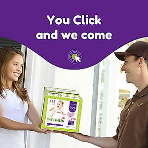 Biodegradable Baby Wipes Natural Perfume – Pack (6 Packs of 72) 432 – 99% Pure Water Plastic Free Moist Newborn Diaper Wipes, Wet Wipe for Babies & Adults Sensitive Skin