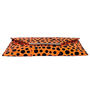 Polka Dot Patent Envelope Clutch, Orange