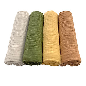 SwaddleDesigns Cotton Muslin Swaddle Blankets, Set of 4, Receiving Blankets for Baby Boys & Girls, Best Shower Gift, 46x46 inches, Pastel Pink Butterflies and Posies