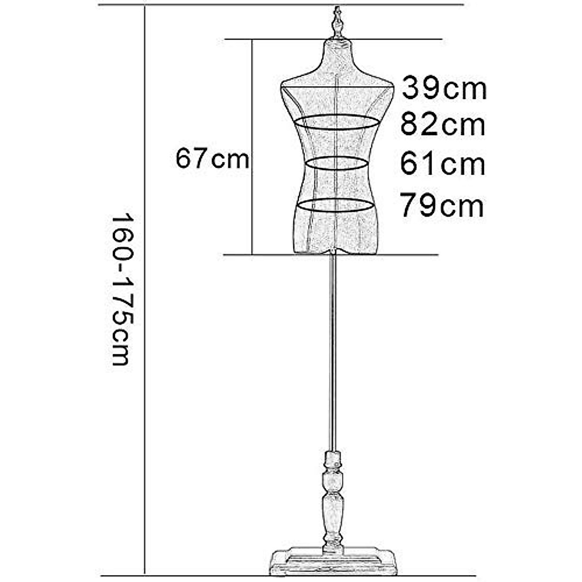 Female Sewing Tailors Dummy Dressmakers Dummies Tailors Dummy Display Professional Female Bust with Shoe Rack Pants Rack Female Mannequin