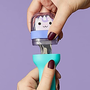 ZOKU Kids Pocket Utensil Set, Unicorn - Stainless Steel Fork, Knife, and Spoon in Case - Portable Design for Travel, School, Picnics, Camping and Outdoor Home Use