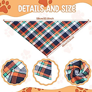 50 Pcs Bandanas for Dogs Plaid Dog Bandana Washable Puppy Bandana Triangle Dog Drool Bibs Dog Hankerchief Girl Comfortable Scarfs for Small Medium Large Dogs Girl Boy Pet Accessories