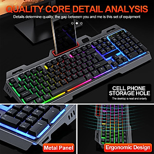 Gaming Keyboard And Mouse PC RGB Backlit Keyboard Rubber Keycaps Wired Keyboard Mouse Gamer Gaming Mouse
