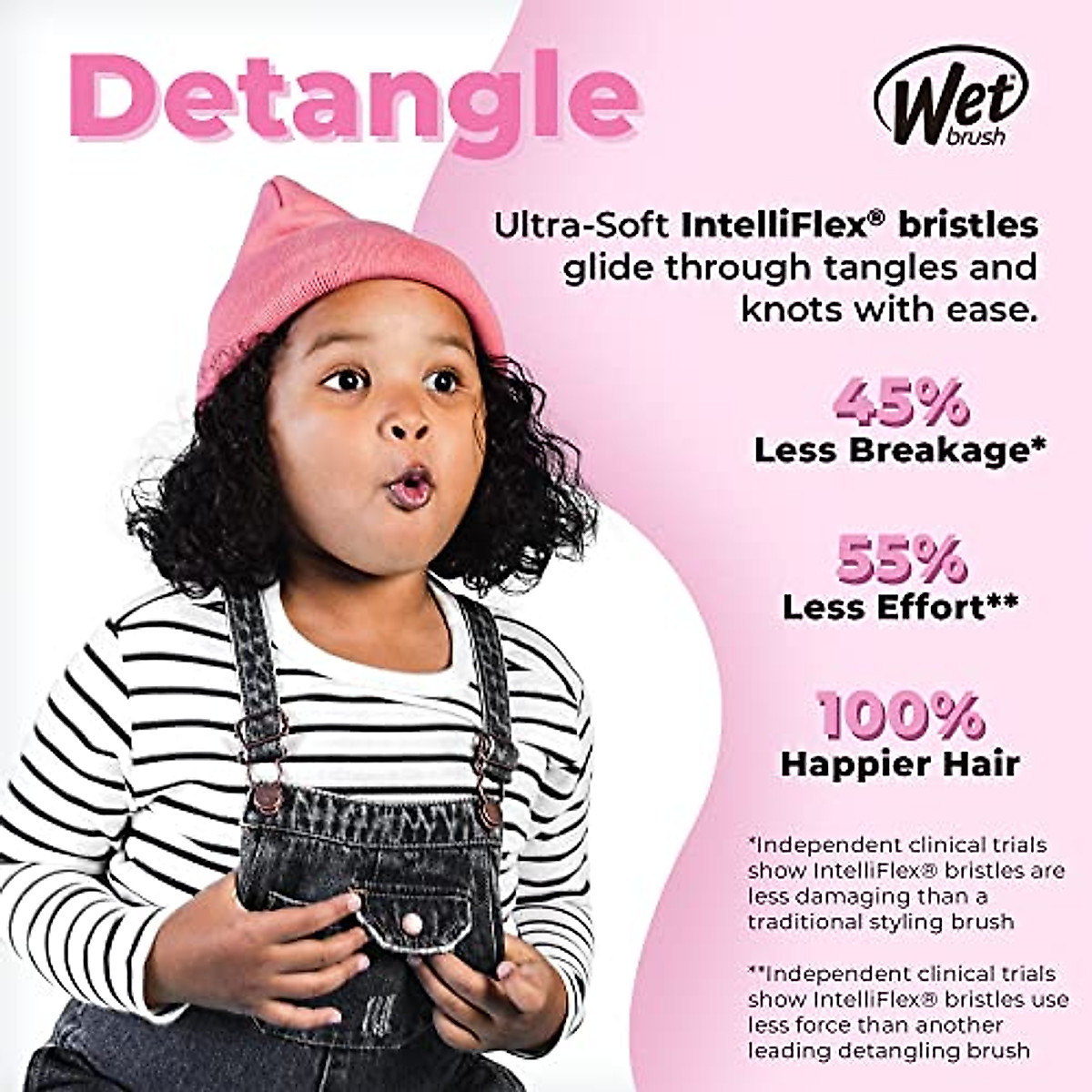 Wet Brush Original Detangling Brush - Natural Marble Jade - All Hair Types - Ultra-Soft IntelliFlex Detangler Bristles Glide Through Tangles with Ease - Pain-Free Comb for Men & Women