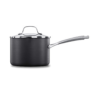 Calphalon 1943333 Classic Nonstick Sauce Pan with Cover, 3.5 quart, Grey