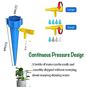 Automatic Irrigation Equipment Plant Water with Slow Release Control Valve, Adjustable Water Volume Drip System for Home and Vacation Plant Watering-12PCS Plant Self Watering Devices 3 Garden Shovels