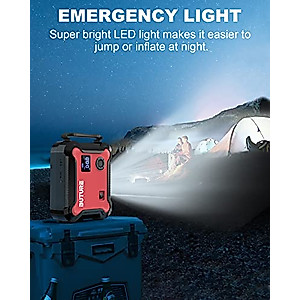 Portable Car Jump Starter with Air Compressor, BUTURE 150PSI 3500A 26800mAh Battery Booster Pack (All Gas/8.0L Diesel) Digital Tire Inflator, Fast Battery Charger 3.0 with 160W DC Out, Emergency Light