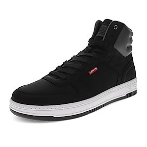 Levi's Men's Drive HI CBL Sneaker, Black/Charcoal, 13