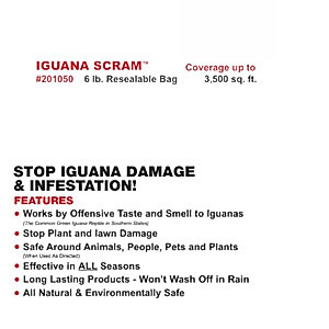 Enviro Protection Industries Iguana Scram All Natural Granular Repellent - All-Natural, Animal, People and Pet Safe Granule from Epic Repellents (6 lb Bag)