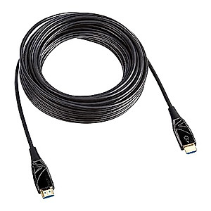 Amazon Basics HDMI Fiber Optic Cable, 18Gbps High-Speed, 4K@60Hz, 2160p, 48-Bit Color, Ethernet Ready, 50 Foot, Black