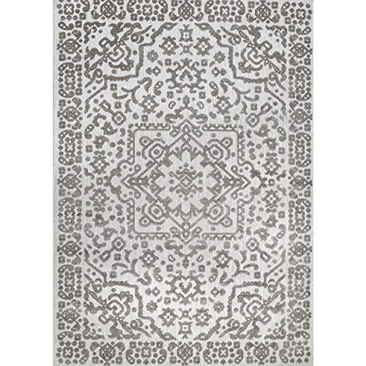 nuLOOM Indoor/Outdoor Contemporary Celestial Area Rug, 4x6, Grey