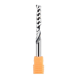 SpeTool Extra Long O Flute Spiral End Mill Carbide Router Bits 1-1/2 inch Cutting Length Single Flute Upcut for Acrylic PVC MDF Aluminum Cutter