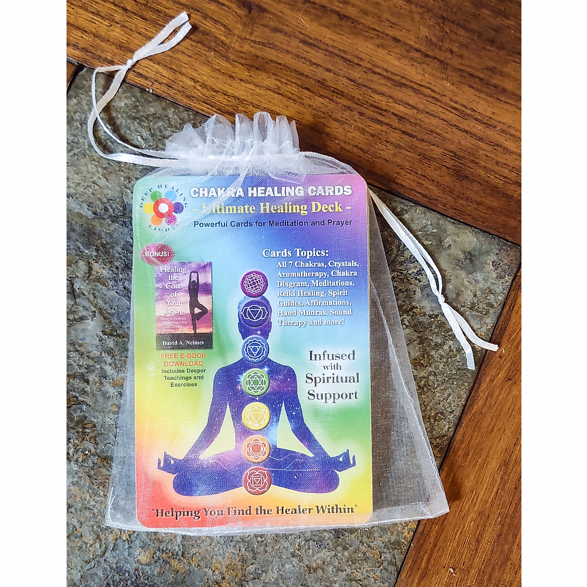 Deck of Chakra Healing Cards: Helps Restore and Balance Your Energy with Meditations, Affirmations, Chakras Chart, Aromatherapy, Essential Oils, Reiki Symbols, Hand Mudras - (19) 4"x6" 2-Sided Cards