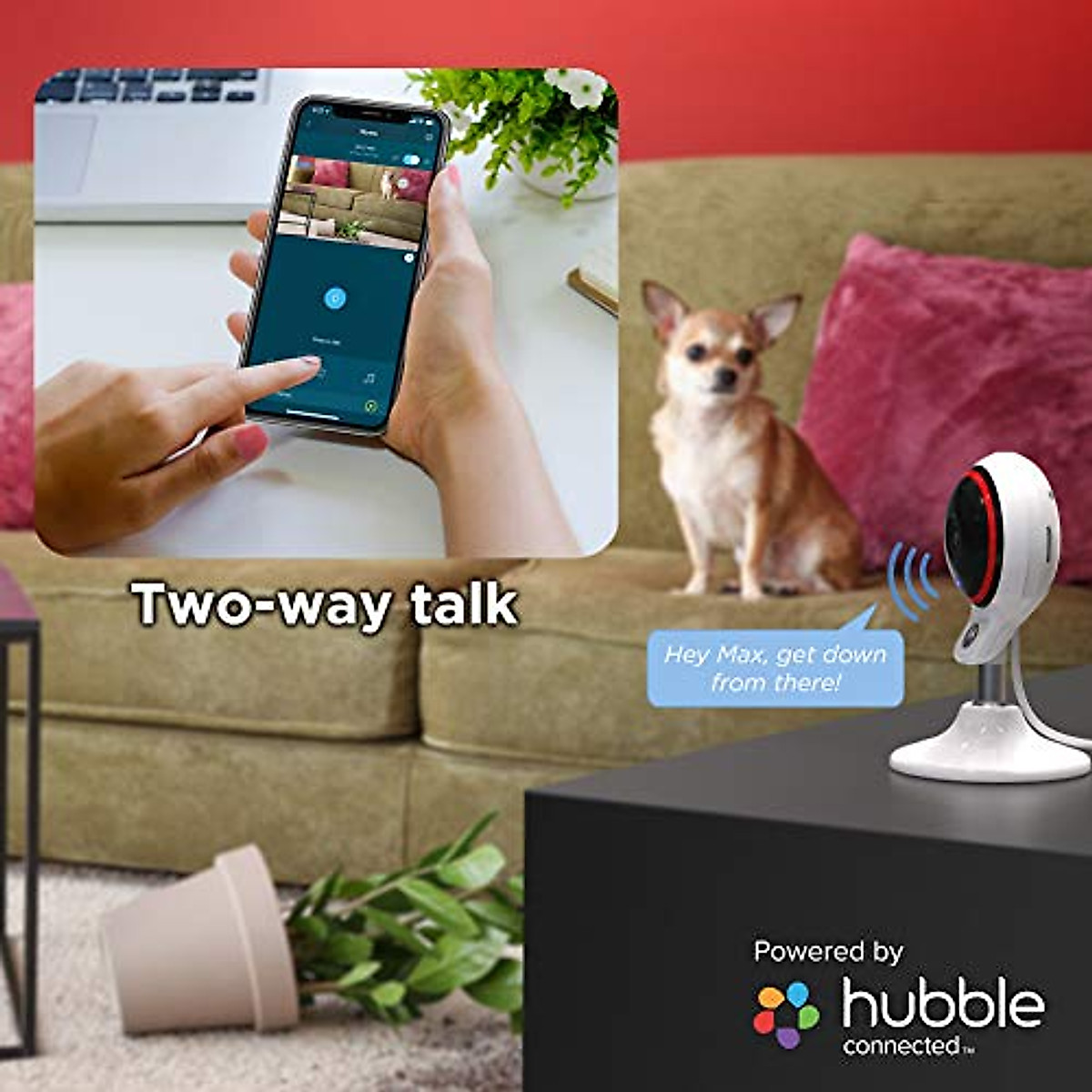 Motorola Focus71 Indoor Security Camera System - Surveillance, Elderly, Pet, Baby Monitor with Two-Way Audio Talk - Mountable Base, 1080p Video, 90-Degree Wide Angle View, Low Light and Night Vision