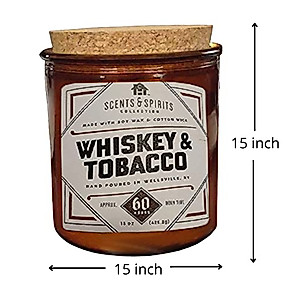 Patriot candles scents and Spirits Whiskey and Tobacco 15oz