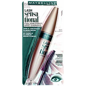 Maybelline New York Lash Sensational Mascara, Very Black [01] 0.32 oz (Pack of 2)