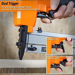 P630 Pin Nailer with 9,000PCS Stainless Steel 1/2" Pin Nails, 23 Gauge 3/8 Inch to 1-3/16 Inch Pneumatic Micro Pin Nail Gun with Safety Trigger