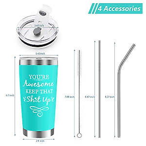 JOEVOT Inspirational Tumbler Birthday Gifts for Women, 20 Oz Travel Tumbler for Women, Colleagues, Mom, Encouragement, Motivation Birthday Gifts Ideas for Her Friends Female Ladies