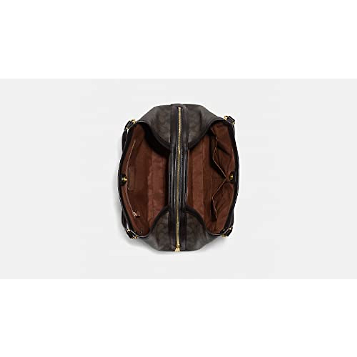 COACH C6831 Signature Blocked Kristy Shoulder Tote Hobo Bag Khaki Brown Multi