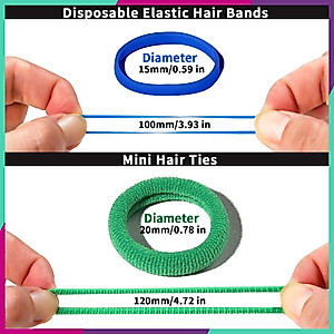 Teenitor Hair Elastics Ties, 1200pcs Small Hair Rubber Bands and 100pcs Hair Ties, Colorful Hair Accessories for Toddler, Toddler Hair Ties, Kids Hair Ties Baby Hair Ties, Hair Tail Tools