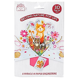 Happy Birthday Cats Pop-Up Greeting Card Original Second Nature 3D Pop Up Cards