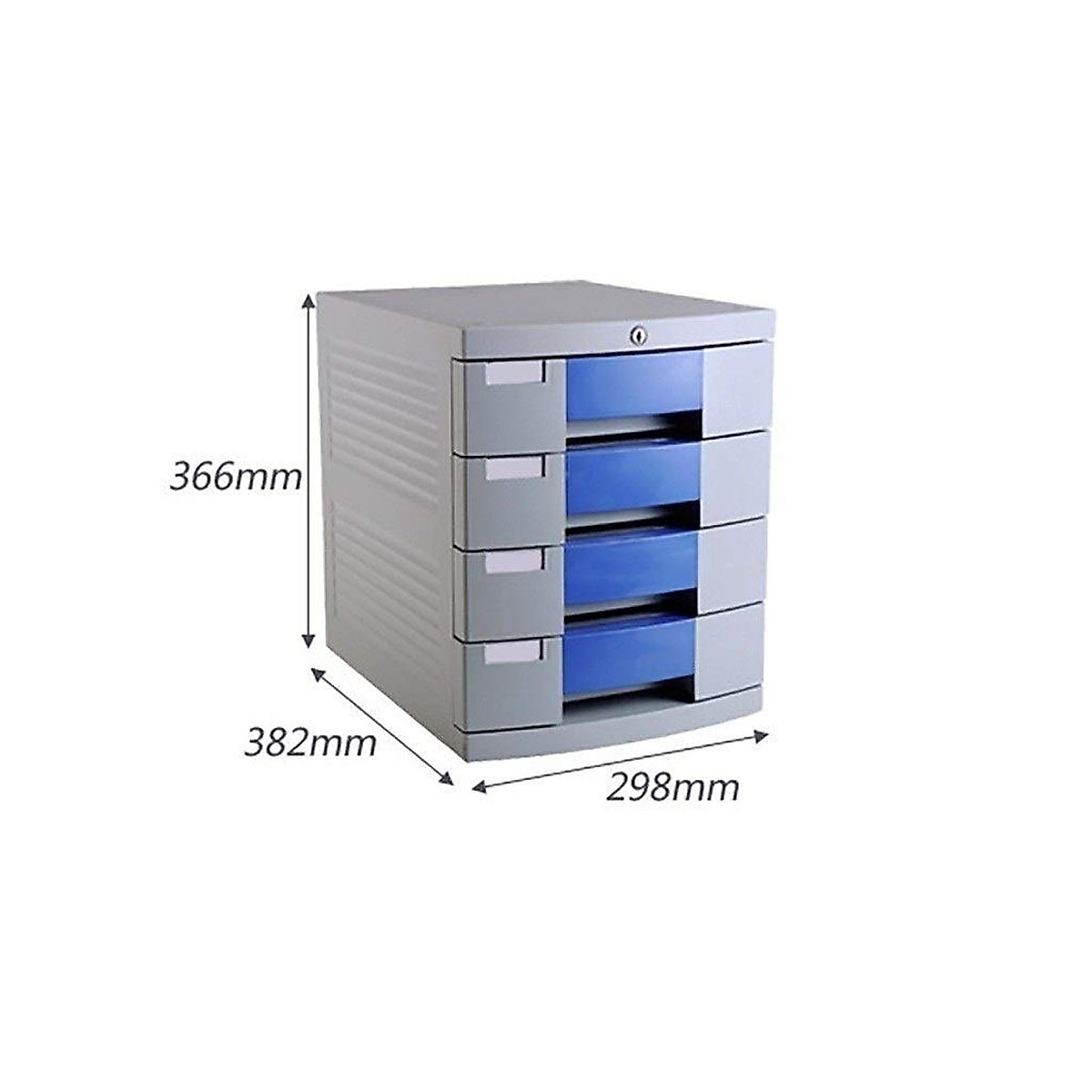 LEYT Flat File Cabinet, 4-Layer Drawer Storage Organization, with Lock/Blank Label，Suitable for Office Supplies