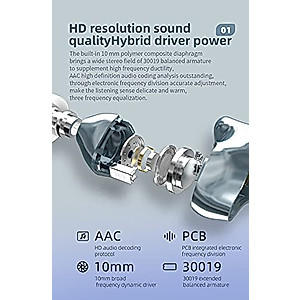 KZ SKS TWS Hybrid True Wirless Stereo IEM Earphone, Bluetooth 5.2 HiFi Stereo Noise-canceling Headsets/Headphones/Earbuds for Sports/Workout/Game (Black)