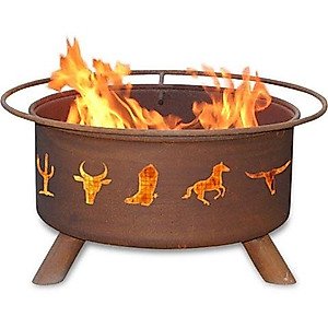 Patina Products F109, 30 Inch Western Cowboy Fire Pit