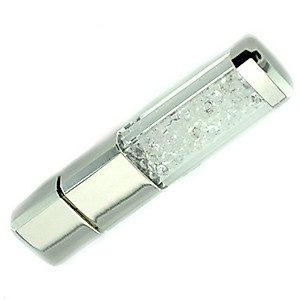 WooTeck 64GB Jewelry Crystal Lipstick USB Flash Drive,High Speed Flash Stick,Silver
