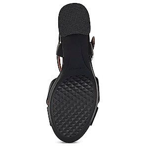 Aerosoles Women's Cosmos Heeled Sandal, Black Leather, 10
