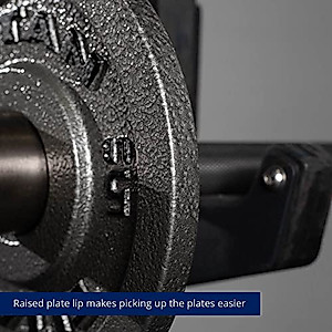 Titan Fitness 5 LB Cast Iron Olympic Plates, Sold in Pairs, Classic Weight Plate Design, Silver Hammer Finish