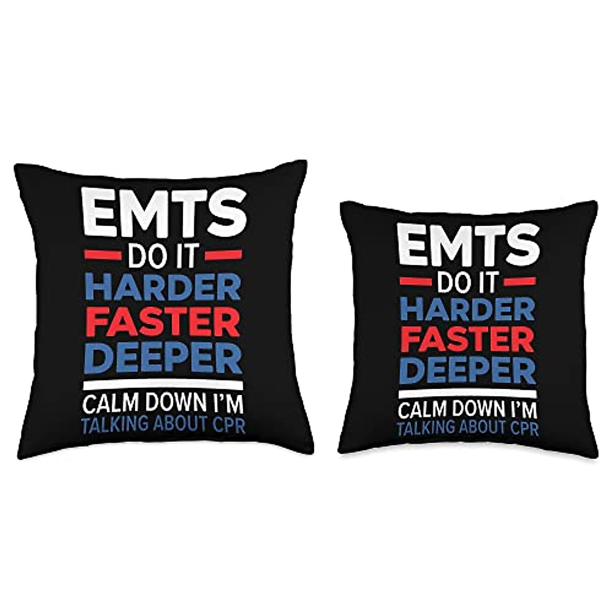 EMT EMS Paramedic Health Care SteMi Apparel Emergency Medical Technician Healthcare EMT Paramedic Throw Pillow, 16x16, Multicolor