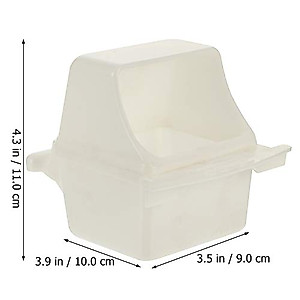 POPETPOP 4pcs Parrot Feeding Cups Plastic Birds Food Dish Parrot Feeders Water Cage Bowls for Cockatiel Conure Budgies Parakeet Parrot Macaw Small Animal Chinchilla