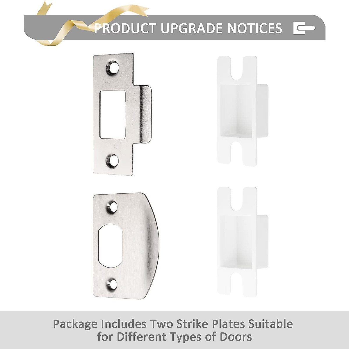 Probrico 10 Pack Square Door Lever Door Lock Handle Lockset Keyless Doorknobs Passage Knobs Lockset Interior Hallway Passage Closet in Satin Nickel