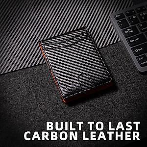 Zitahli Slim Wallet for Men Gifts 12 Card Slots ID Window With Money Clip Minimalist RFID Front Pocket Bifold Leather Small Thin Gift Box Dad Birthday Christmas Regalos Hombres