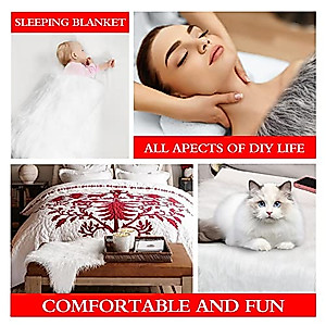 Qi propitious 4 Pieces 10 x 10 Inch Faux Fox Fur, Fluffy Fabric Squares Bulk, Shaggy Fur Patches Fake Fur for Crafts, Sewing Costume, Chair Cover, Seat Cushion