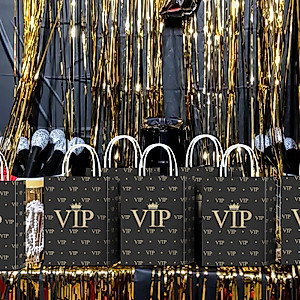 Tyndallrays 16 Pieces VIP Goodie Bags for VIP Birthday Party Supplies,VIP Gift Snacks Treat Candy Party Favors Bags with Handles for Kids Adults Hollywood Movie Theme Party Decorations