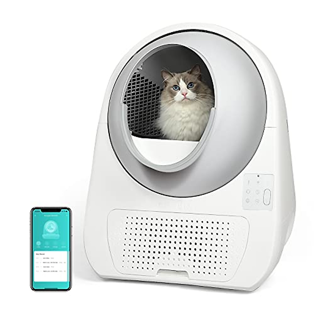 boqii Automatic Cat Litter Box, [13L Ultra-Large Waste Box] [Multi-cat Recognition] Self Cleaning Cat Litter Box with Removable Filter by Catlink APP Remote Control for Multiple Cats