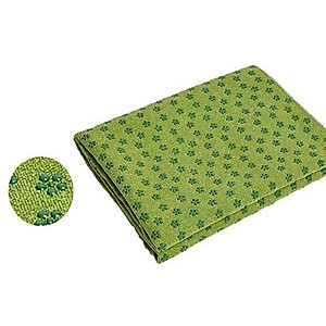 IntoBetterLife IBL-Yoga Towel, Hot Yoga Mat Towel - Sweat Absorbing Non-Slip for Hot Yoga, Pilates and Workout, 24x72 inches with Grip Dots (Green)