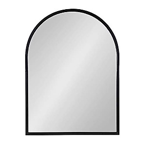 Kate and Laurel Valenti Modern Arched Wall Mirror, 24 x 32, Black, Vibrant Decorative Mirror for Wall