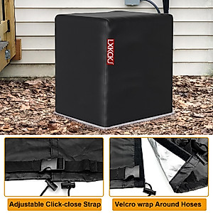 LXKCKJ Air Conditioner Cover for Outside Units - 420D Waterproof Air Conditioner Protection Covers for Window Unit - Winter AC Covers Fits AC Condensing HVAC Unit (Black-24''LX24''WX30''H)