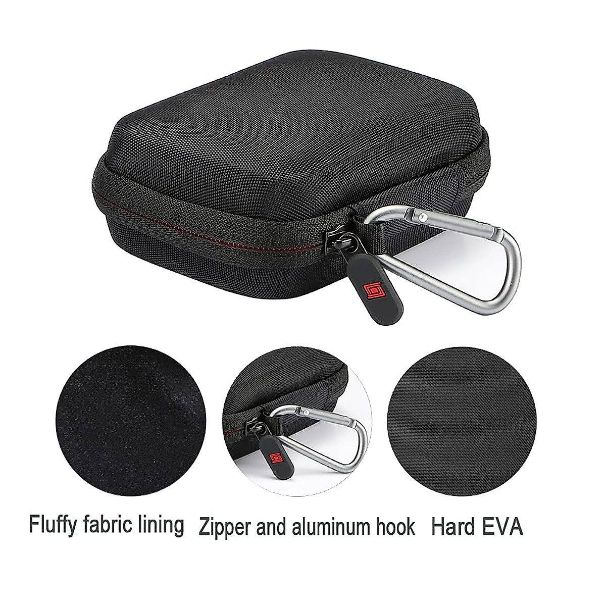 RAIACE Hard Travel Carrying Case for Card Games, Protective Storage Bag. (Not Including Cards) - Black