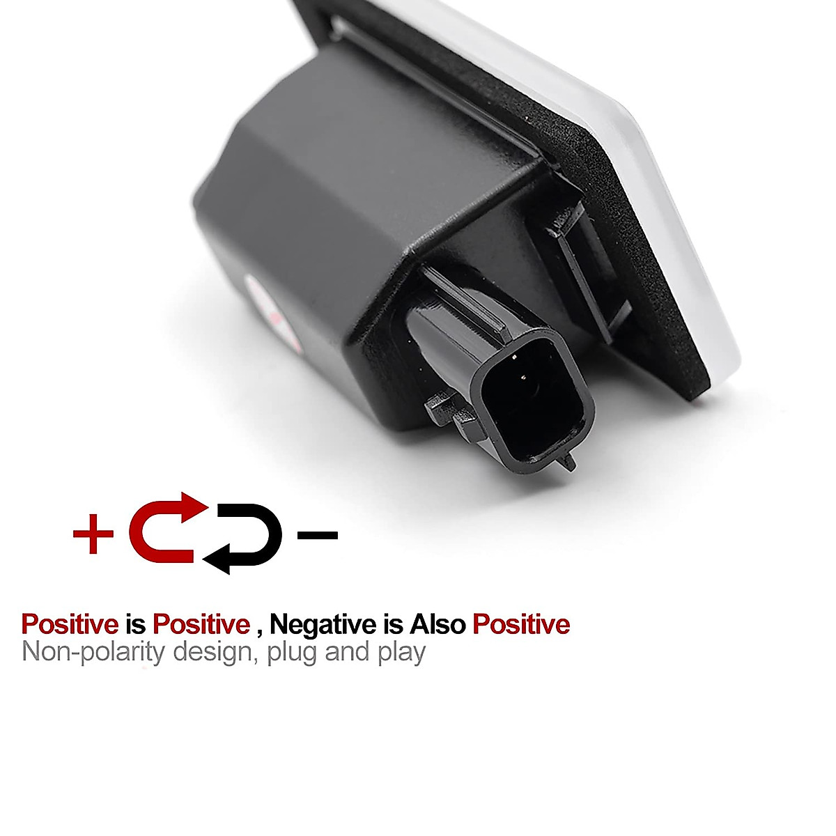 LED License Plate Lights Compatible w/ 2019-2021 Ni-ssan Altima Versa Sentra Rogue, OEM Led Number Lamps Replacement Canbus Error Free 6000K Xenon White Led Rear Tag Light Kit Assembly